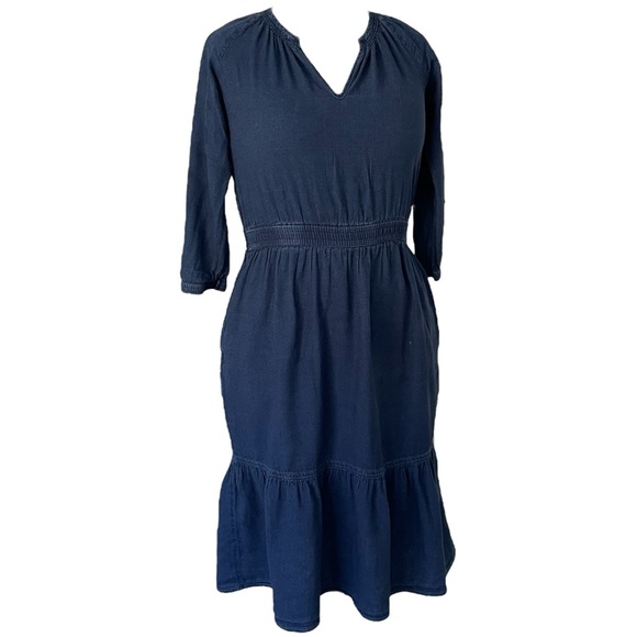 Lauren Ralph Lauren | Dresses | Lauren Ralph Lauren Navy Blue Cotten ...